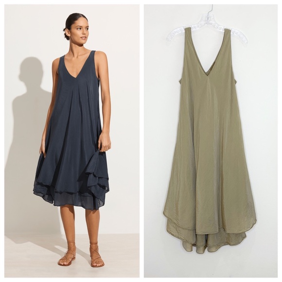 CP Shades | Dresses | Cp Shades Blanca Silk Cotton Layered Midi Dress ...